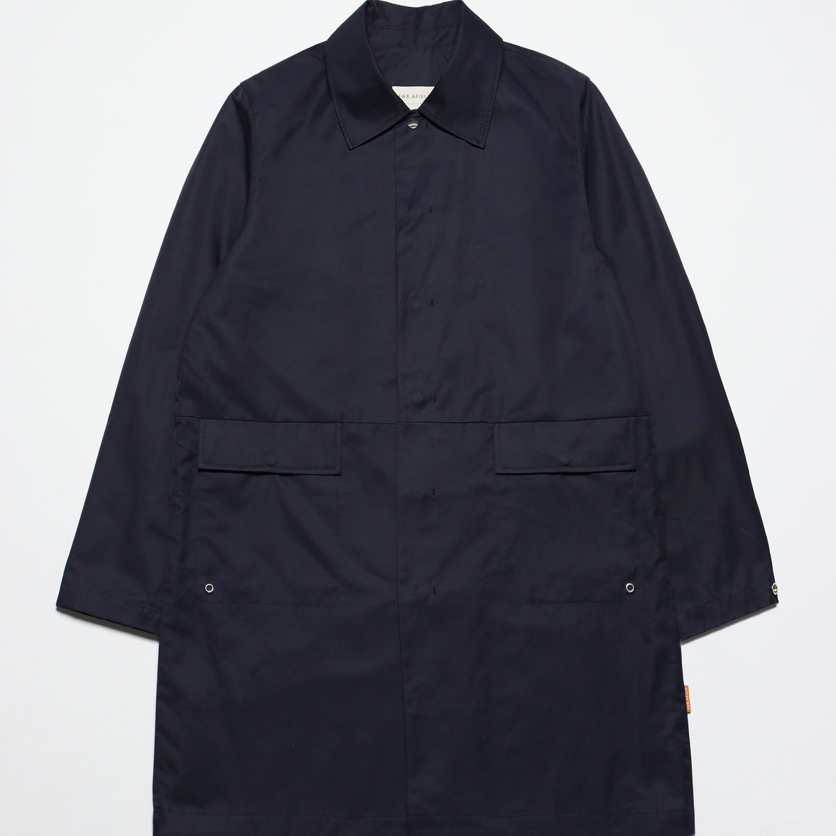 Bell Mac – Men’s Navy Water-Resistant Cotton-Nylon Mac Coat | Far Afield