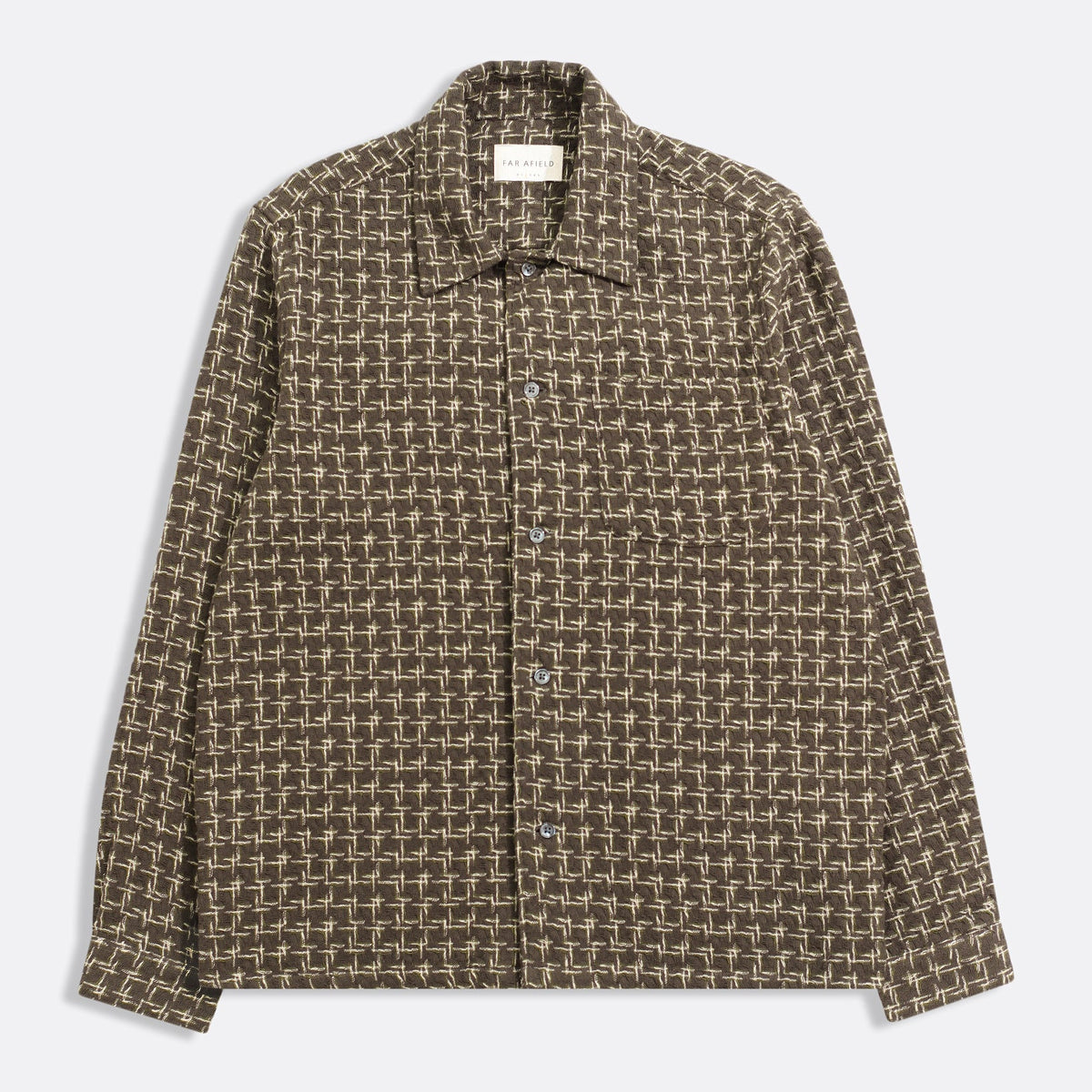 Busey Architect Shirt Brown – Men’s Heavyweight Jacquard Overshirt ...